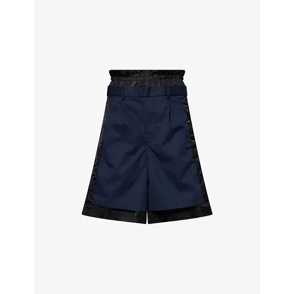 TOGA VIRILIS Gathered-waist Cotton-blend Shorts