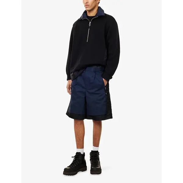 TOGA VIRILIS Gathered-waist Cotton-blend Shorts