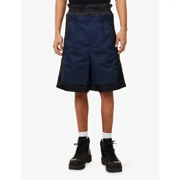 TOGA VIRILIS Gathered-waist Cotton-blend Shorts