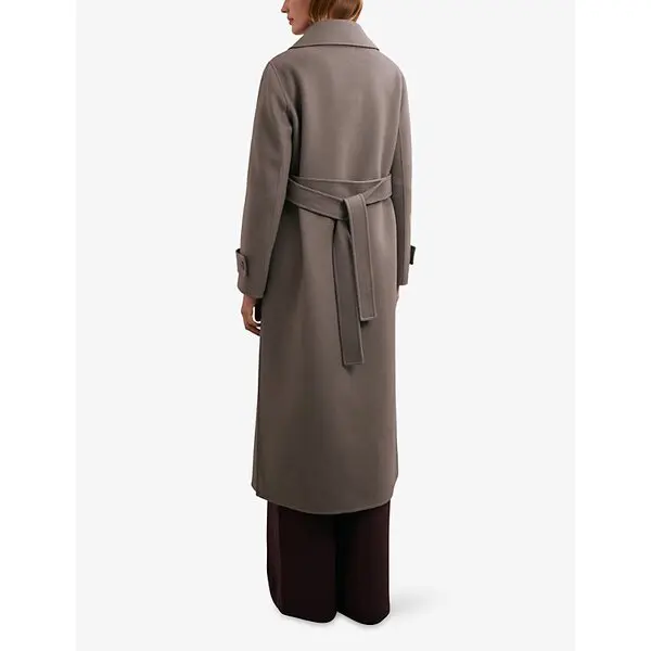 REISS Luna Double-breasted Wool-blend Coat