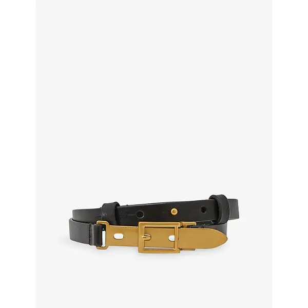 REISS Leather Belt - Black