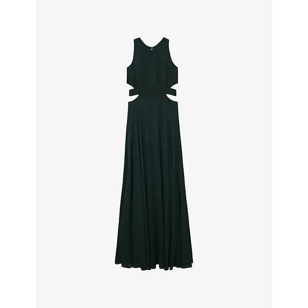 REISS Paloma Cut-out Maxi Dress - Green
