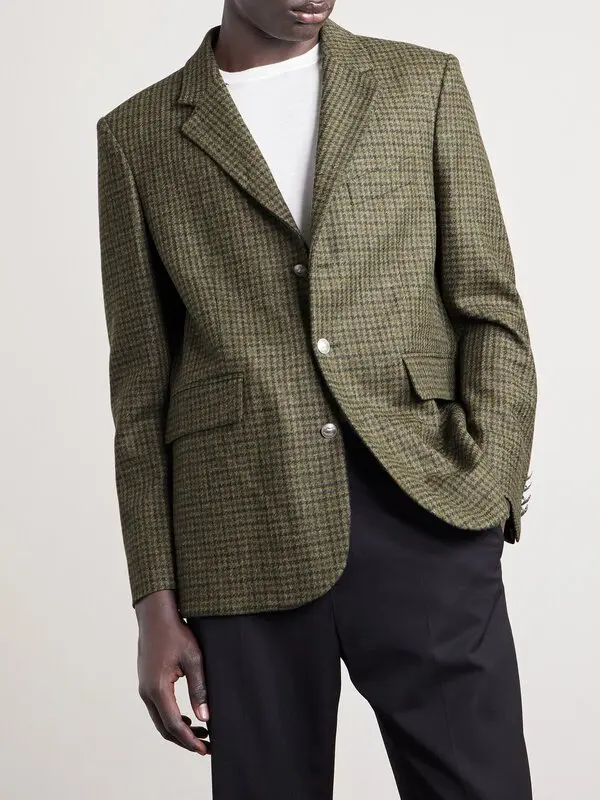 BODE Morris Houndstooth Wool Blazer