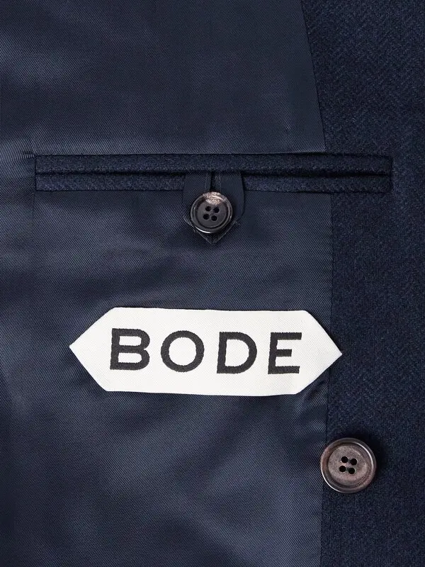 BODE Snowdrop Appliquéd Wool-blend Suit Jacket