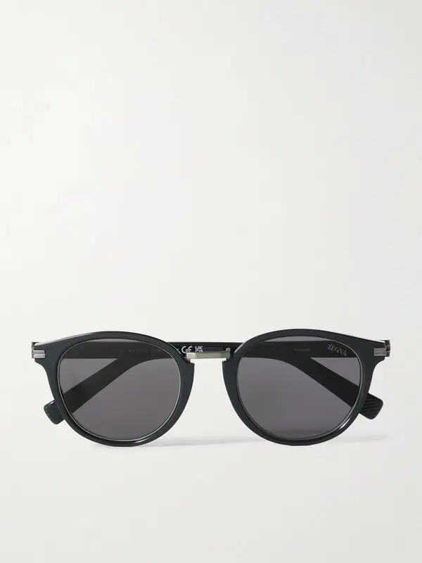 Zegna Round-frame Sunglasses - Gray