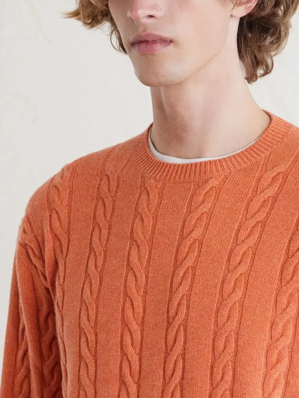 Loro Piana Cedar Cable-knit Cashmere Sweater