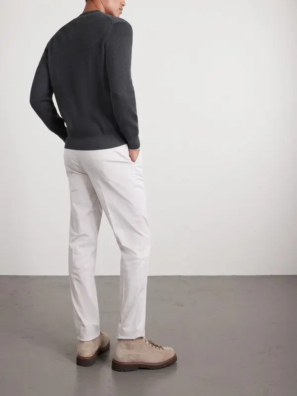 Brunello Cucinelli Ribbed Cotton Zip-up Sweater