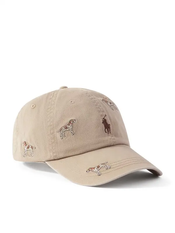 Ralph Lauren Logo-embroidered Cotton-twill Baseball Cap - Neutrals