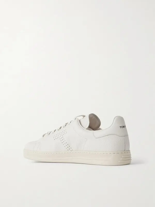 TOM FORD Warwick Full-grain Leather Sneakers - White