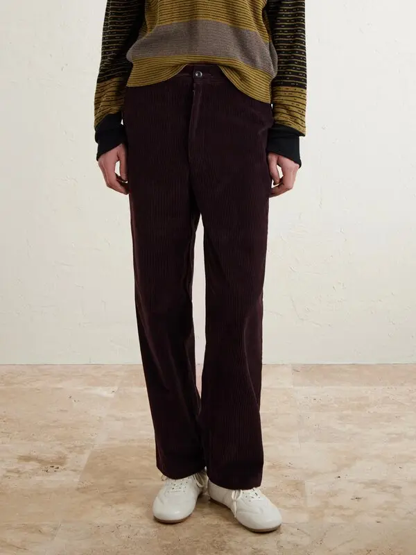 THE ELDER STATESMAN Straight-leg Cotton-corduroy Trousers