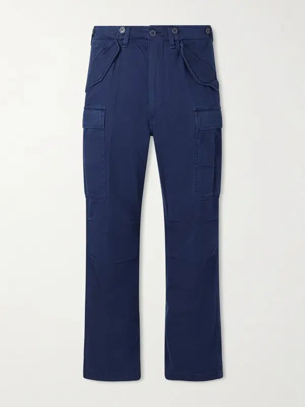 Polo Ralph Lauren Straight-leg Cotton Cargo Trousers - Blue
