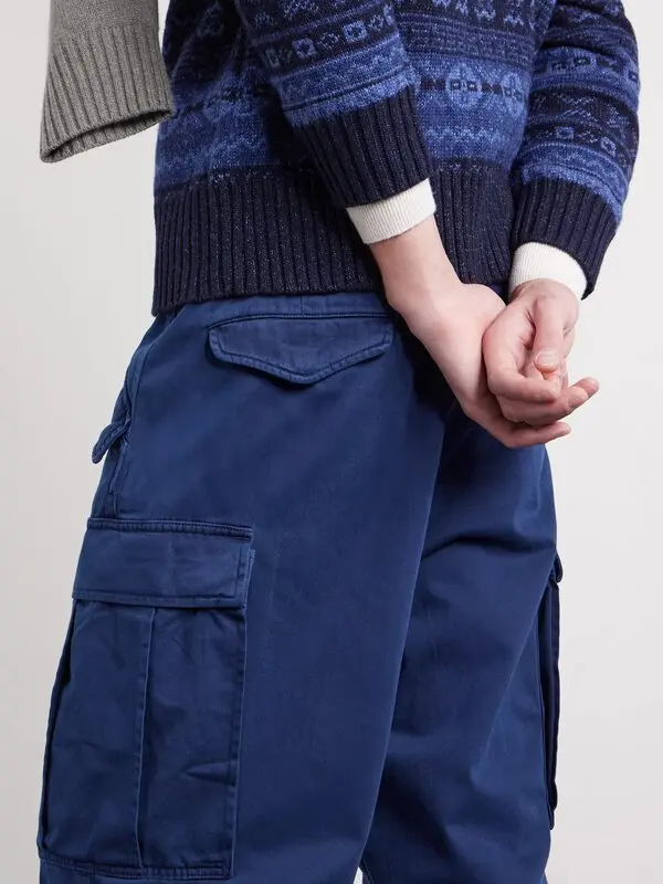Polo Ralph Lauren Straight-leg Cotton Cargo Trousers - Blue