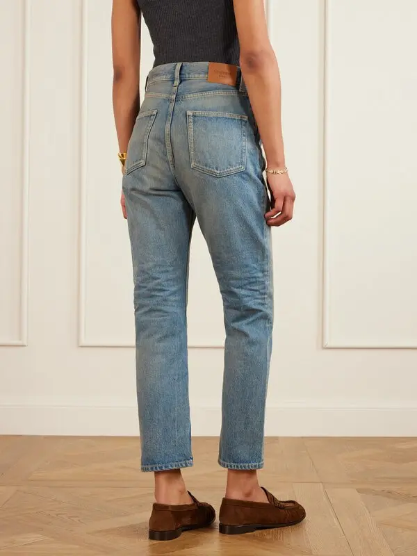 Saint Laurent High-rise Slim-leg Jeans - Blue