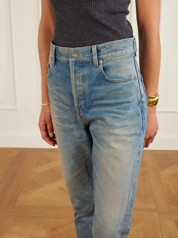 Saint Laurent High-rise Slim-leg Jeans - Blue