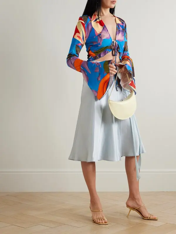 DONDE ESTEBAN Palenque Flores Cropped Floral-print Top - Multi