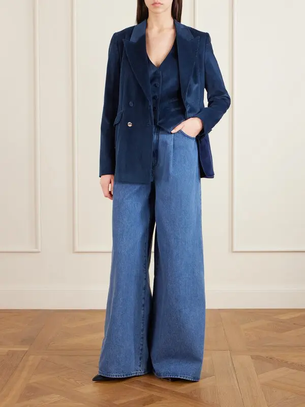 Gabriela Hearst Angela Cotton-corduroy Blazer - Blue