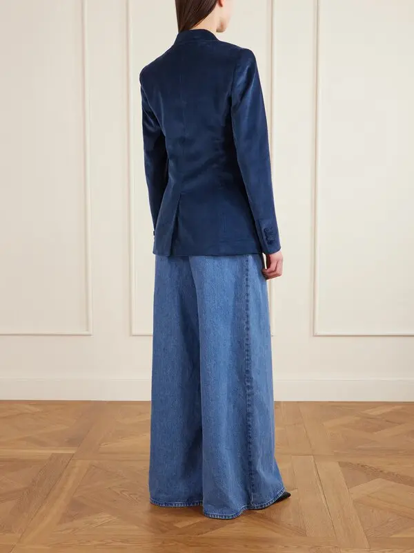 Gabriela Hearst Angela Cotton-corduroy Blazer - Blue