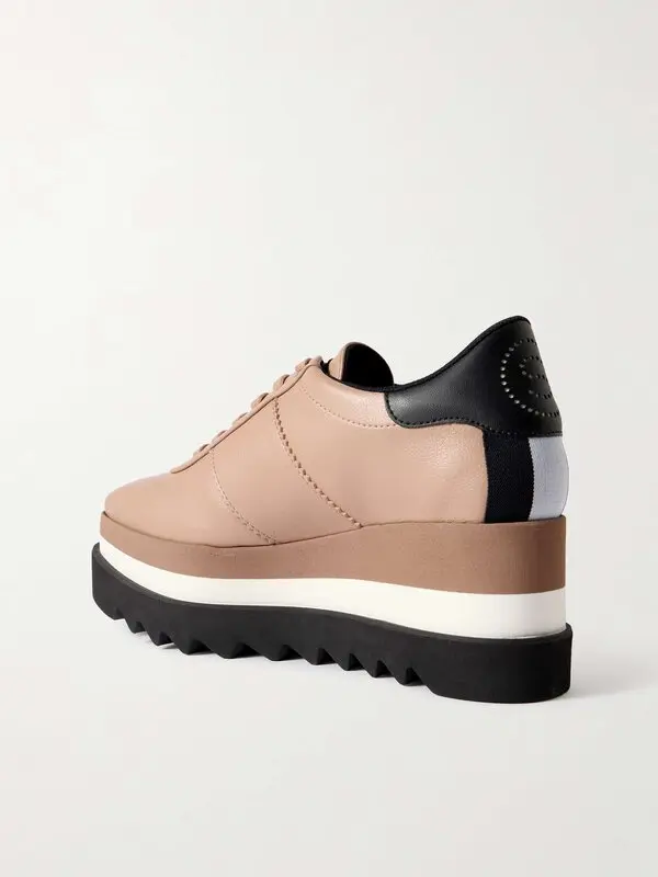Stella McCartney Sneak-elyse Vegan Platform Sneakers - Tan