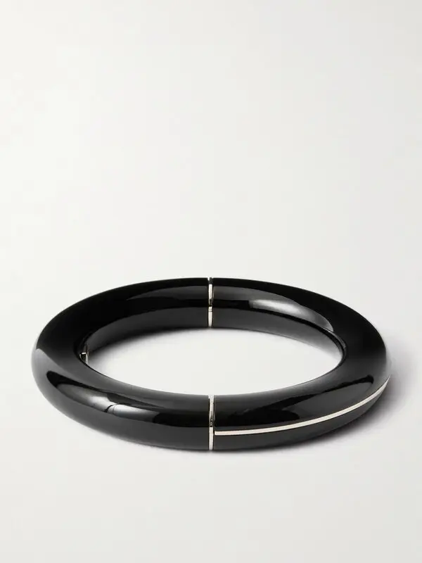 TOM FORD Silver-tone And Plexiglas Bangle
