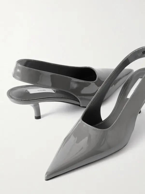 TOTEME Patent-leather Slingback Pumps