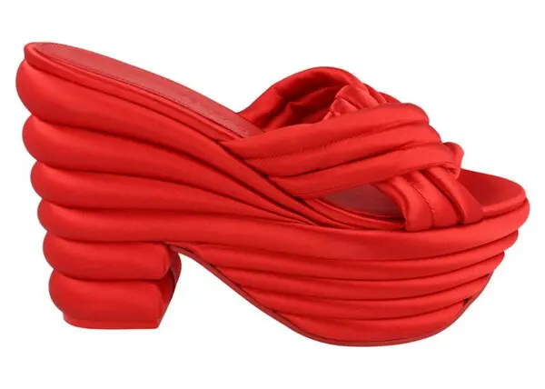 FERRAGAMO Rey Platform Sandals - Red