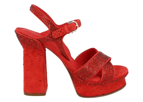 FERRAGAMO Sonya Suede Platform Sandals