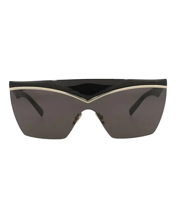 Saint Laurent Shield Frame Injection Sunglasses - Black Black Black (sl614mask/30014960/001)