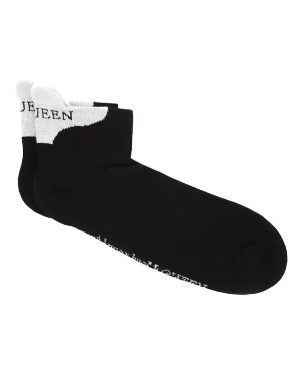 Alexander McQueen Signature Knit Socks - Black Ivory