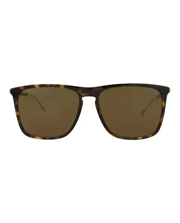Gucci Square-frame Recycled Acetate Sunglasses - Havana Gold Brown (gg1269s/30013857/002)