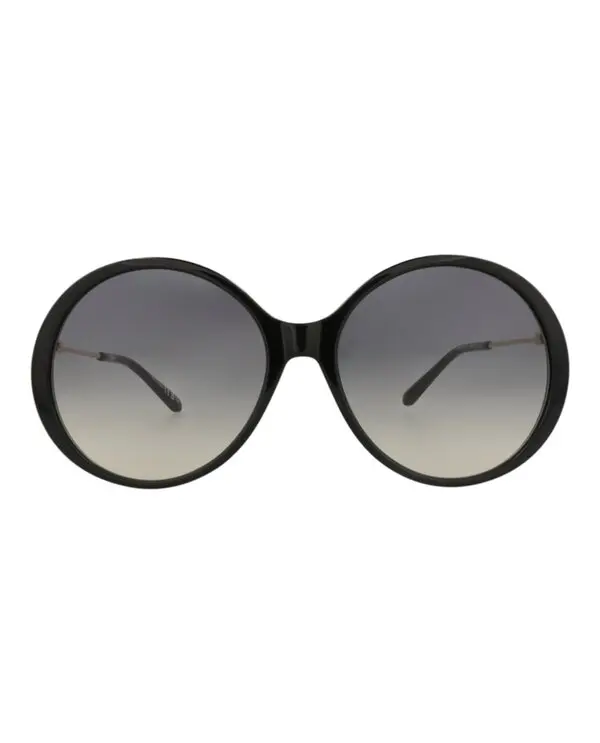 Chloé Round-frame Recycled Acetate Sunglasses - Black Gold Grey (ch0171s/30014094/001)