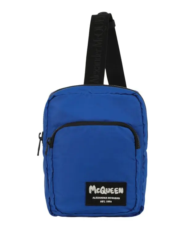 Alexander McQueen Logo Crossbody Camera Bag - Blue Black