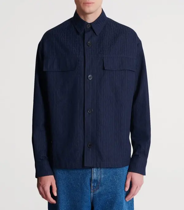 Balmain Cotton Monogram Jacquard Overshirt
