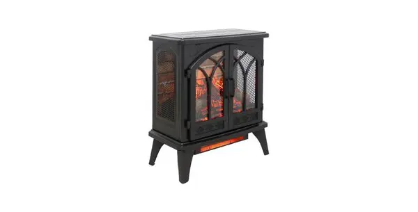 FLYNAMA 24 Inch 3d Flame Electric Infrared Quartz Fireplace Stove With Remote Control - No Color