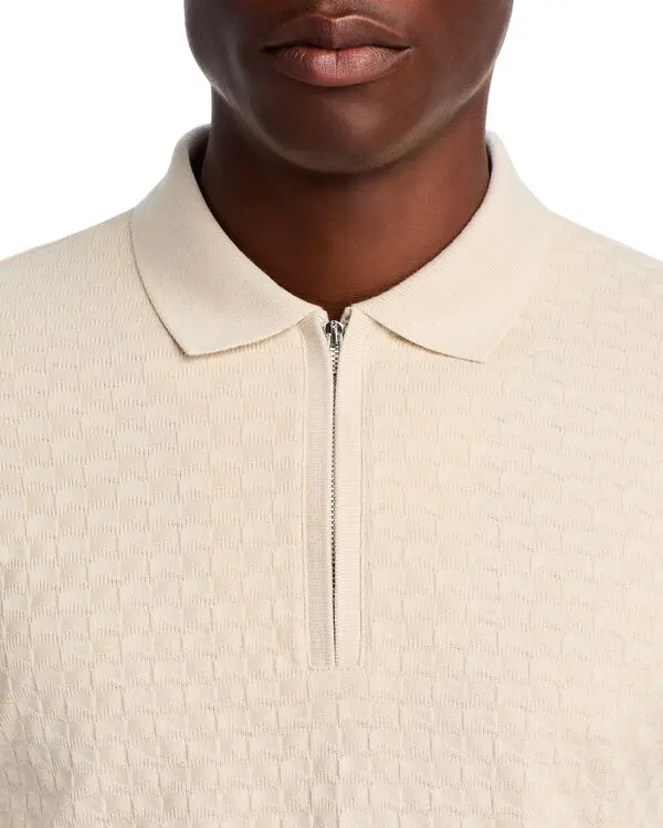 Paul Smith Regular Fit Zip Front Polo Shirt