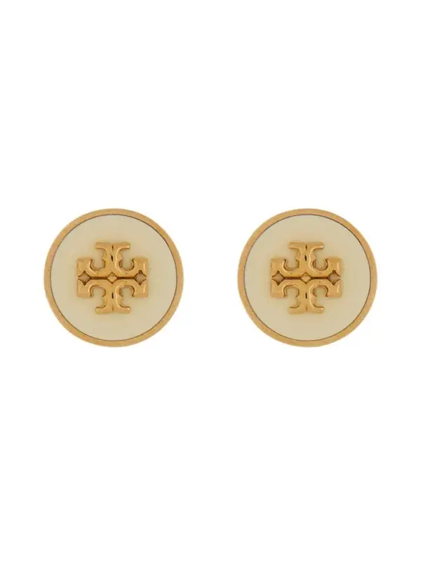 Tory Burch Kira Stud Earrings - White