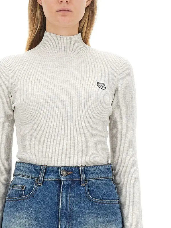 Maison Kitsuné Fox Patch Jersey - Grey