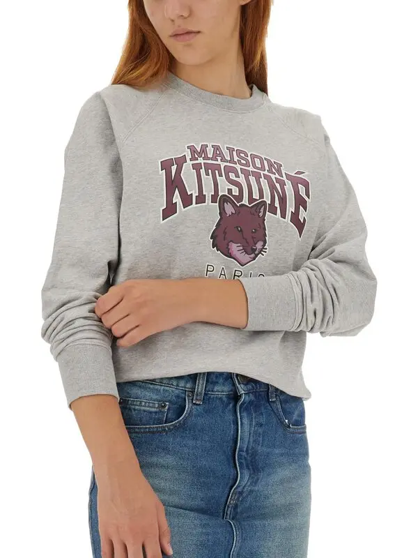 Maison Kitsuné Fox Campus Sweatshirt - Grey