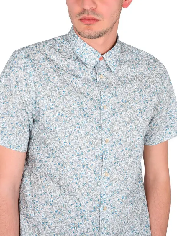 Paul Smith Wave Print Shirt - Azure
