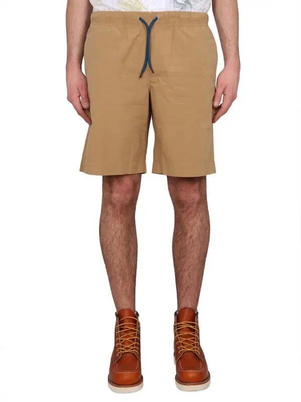 Paul Smith Cotton Shorts - Beige