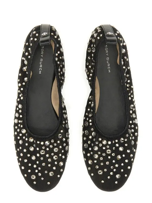 Tory Burch Ballerina With Crystals