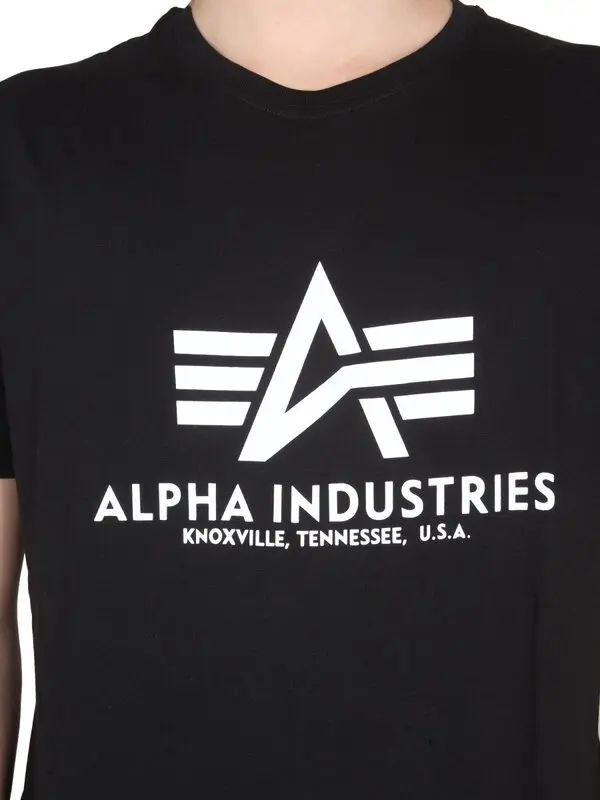 Alpha Industries T Shirt With Logo - Black