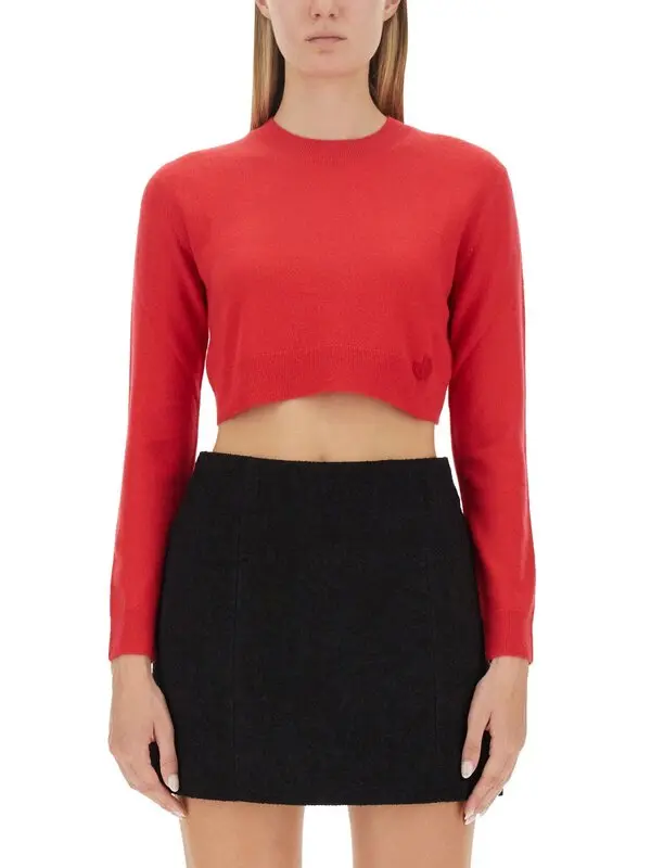 PATOU Cropped Merino Wool Cashmere Shirt