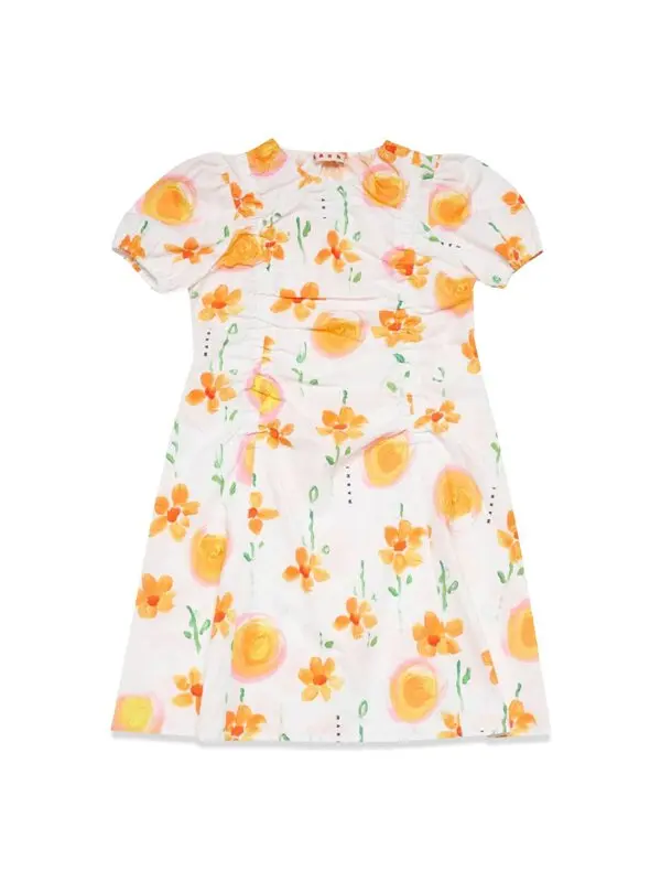 Marni Floral Print Cotton Dress - Multicolour
