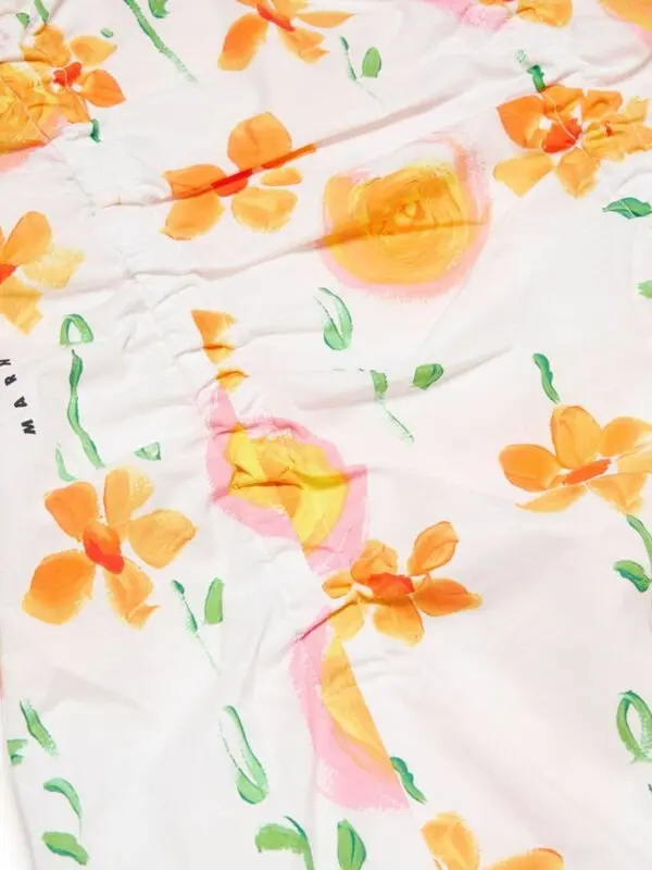Marni Floral Print Cotton Dress - Multicolour