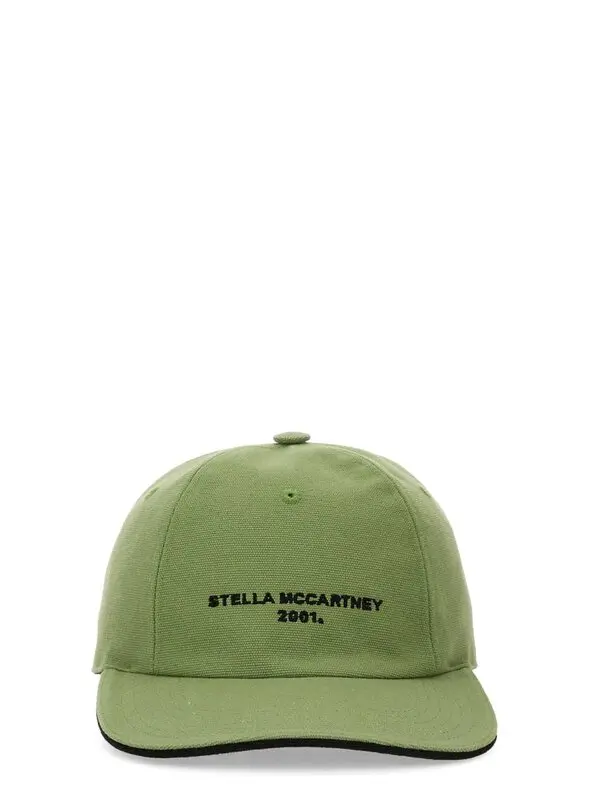 Stella McCartney Baseball Cap With Logo Embroidery - Brown