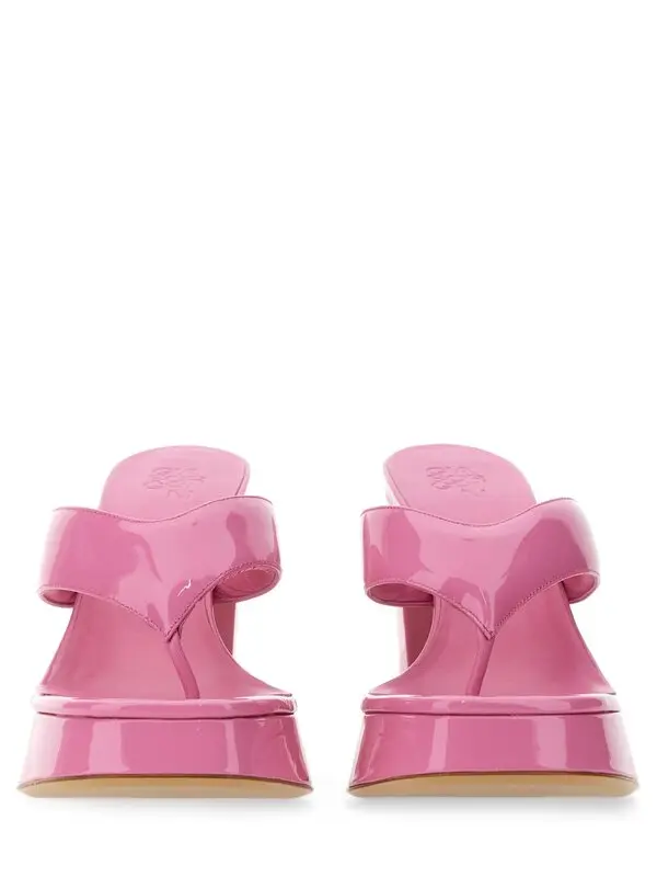 GIA BORGHINI Patent Leather Sandals - Pink
