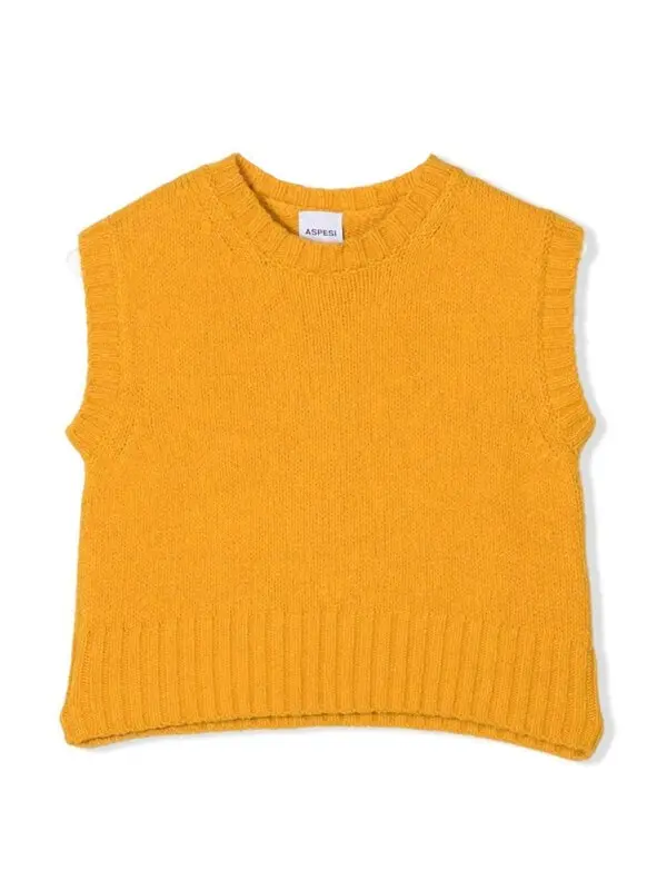 Aspesi Tricot Vest - Yellow