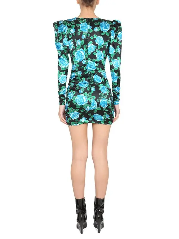 Alessandra Rich Mini Satin Dress - Multicolour