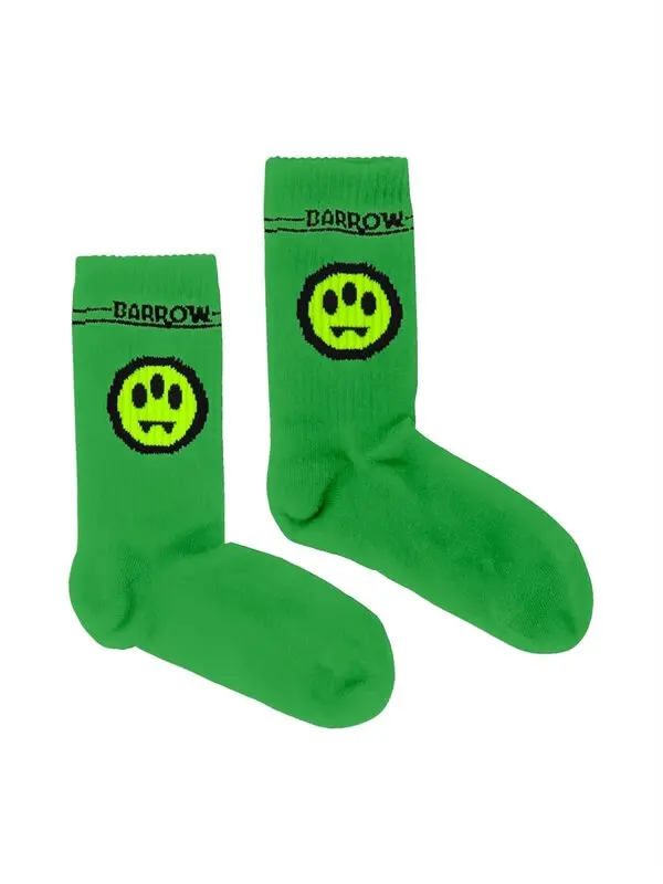 BARROW Logo Crew Socks - Green
