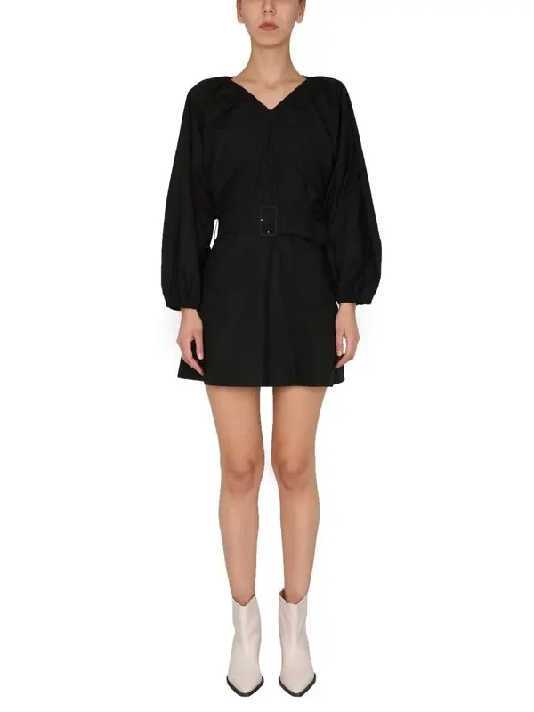 PATOU Balloon Sleeves Dress - Black